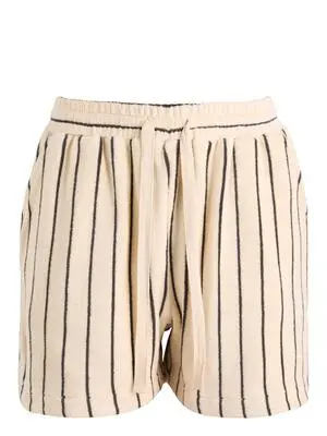 BONGUSTA Naram Striped Terry Shorts - Cream
