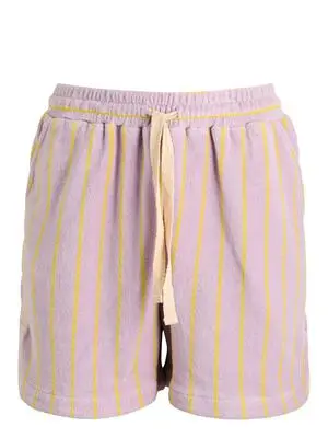 BONGUSTA Naram Striped Terry Shorts - Lilac