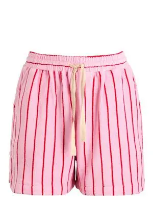 BONGUSTA Naram Striped Terry Shorts - Pink