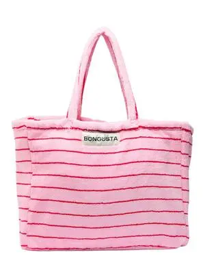 BONGUSTA Naram Weekend Striped Terry Tote - Pink