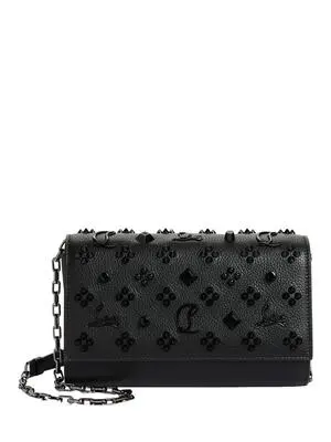 CHRISTIAN LOUBOUTIN Paloma Studded Leather Clutch - Black