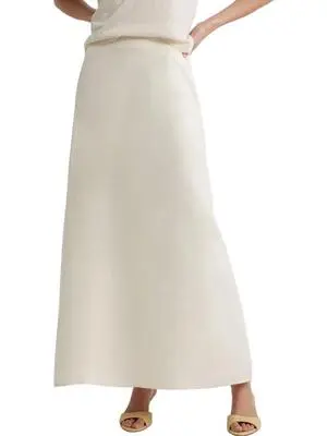 Nordstrom A-line Maxi Skirt - Ivory Tofu