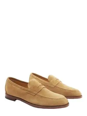 SCAROSSO Stefano Penny Loafers - Beige - Suede