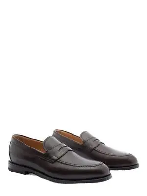SCAROSSO Stefano Penny Loafers - Brown - Calf