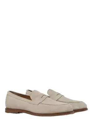 SCAROSSO Stefano Penny Loafers Sand - Suede