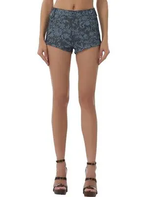 AFRM Breezy Lace Denim Sailor Shorts - Lace Rinse Wash