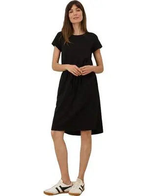 PACT Organic Cotton Relaxed Slub Weekend Dress - Black