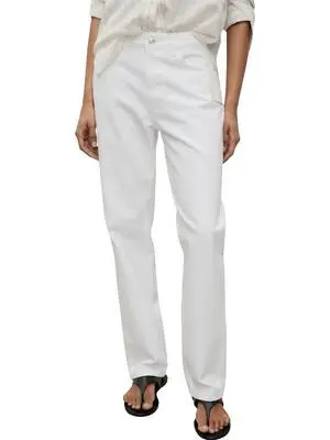 Mango Straight Leg Jeans - White