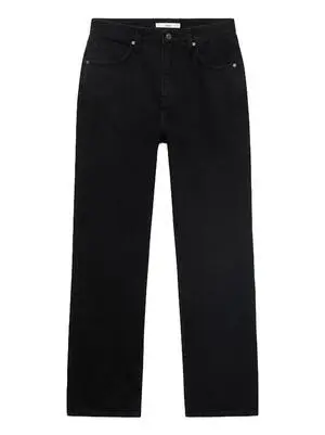 Mango Matilda Mid-rise Straight-leg Jeans - Black Denim