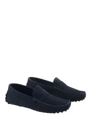 SCAROSSO Michael Driving Shoes - Blue - Suede