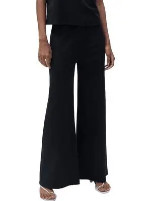 MANGO Wide-Leg Cropped Trousers
