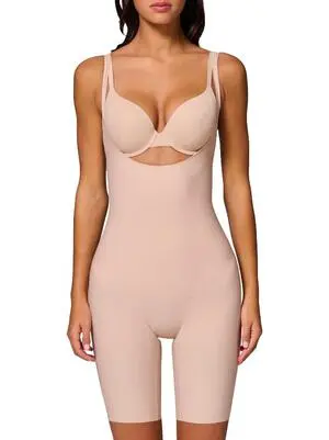 Simone Perele Story Open-bust Shaper Bodysuit - Peau Rose
