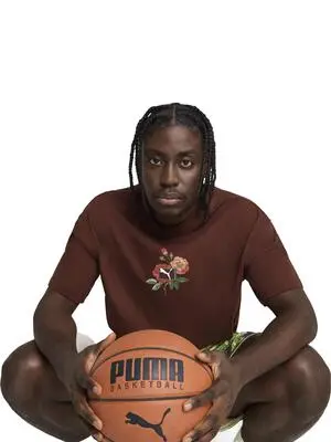 PUMA Dunked In Florals Basketball T-shirt - Brown