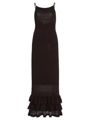 Staud Bliss Knit Maxi Dress - Brown