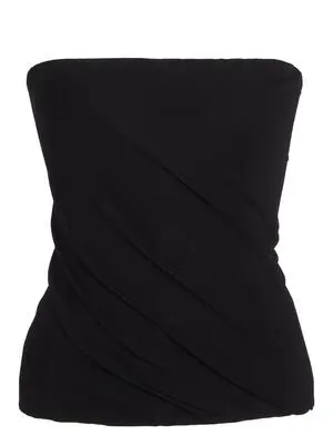 Versace Stretch-crepe Jersey Strapless Top - Black