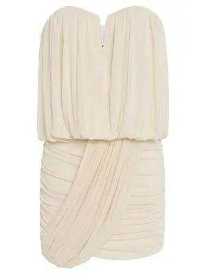 Isabel Marant Étoile Adelita Draped Knit-Jersey Mini Dress Ivory