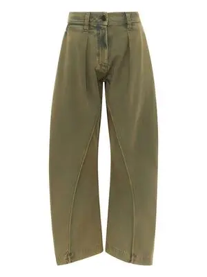 JW Anderson Twisted Seam Cotton Trousers - Green