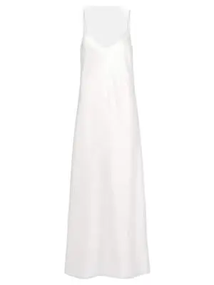 Galvan Satin Slip Dress - White