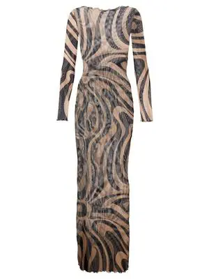 Emilio Pucci Marmo Sheer Maxi Dress - Multicoloured