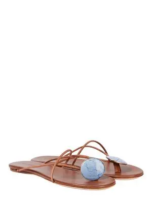 Christopher Esber Doma Embellished Thong Sandals Brown
