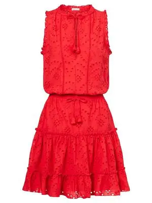 POUPETTE ST BARTH Poupette St Barth Clara Broderie Anglaise Cotton Mini Dress