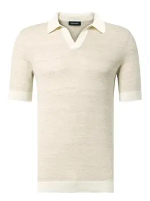 Thom Sweeney Cotton-blend Polo Shirt - Beige