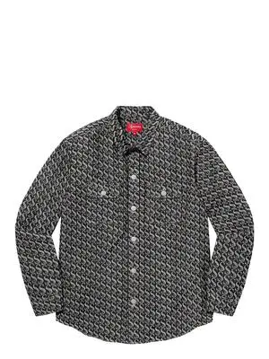 Supreme Monogram Denim Shirt - Black