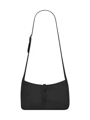 Saint Laurent Logo Plaque Shoulder Bag - Black