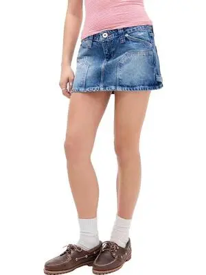 BDG URBAN OUTFITTERS Carpenter Denim Mini Skirt - Blue