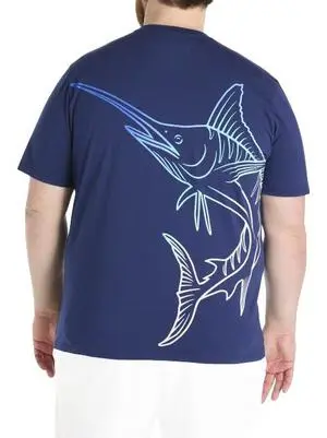 Tommy Bahama Big & Tall Marlin Big Splash Graphic T-shirt - Island Navy