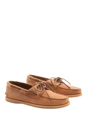 SCAROSSO Boat Shoes - Cognac - Nubuck