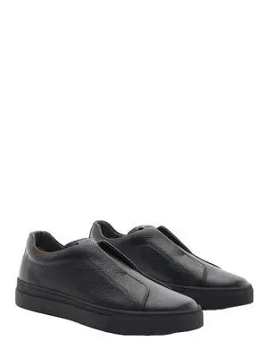 SCAROSSO Luca Slip-on Sneakers - Black - Calf