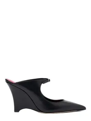 SCAROSSO Marta II High Heel Mules Black - Calf