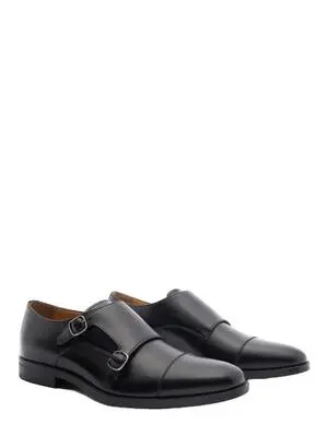 SCAROSSO Francesco Monk Strap Shoes Black Calf