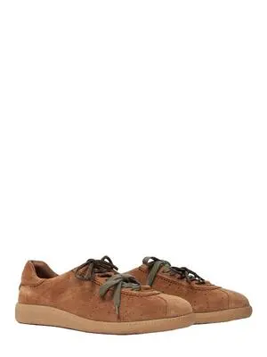 SCAROSSO Mariate Leather Sneakers - Tan - Suede