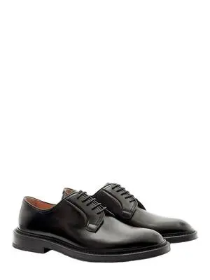 SCAROSSO Harry Derby Shoes - Black - Calf