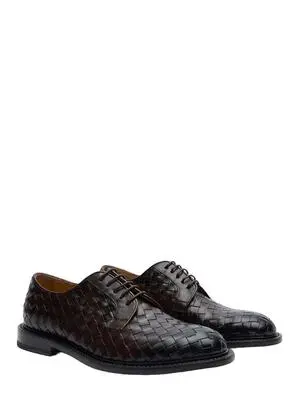 SCAROSSO Harry Derby Shoes - Brown - Calf
