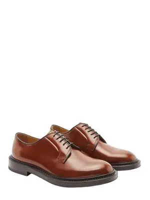 SCAROSSO Harry Derby Shoes Cognac - Calf