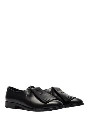 SCAROSSO Ester Monk Strap Shoes - Black - Calf