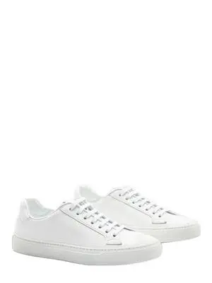 SCAROSSO Cecilia Leather Sneakers - White - Calf