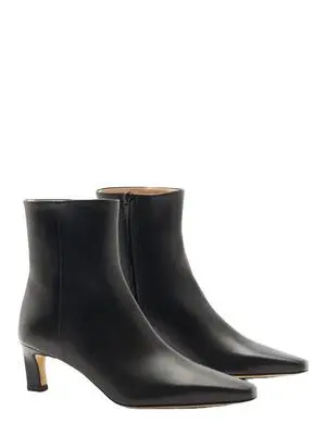 SCAROSSO Kitty Ankle Boots Black - Calf