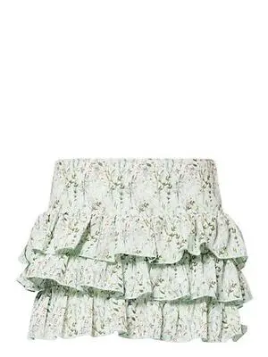 GRACEJACOB Dahlia Ruffled Mini Skirt - Multi