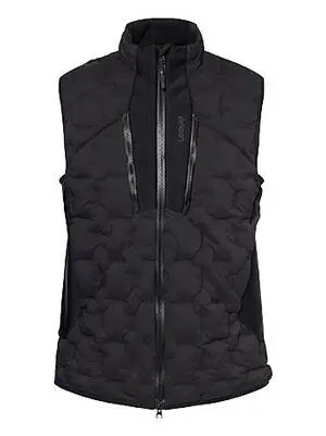 ARKSEN LABS Logo-print Padded Gilet - Black Sand