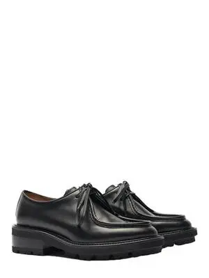 SCAROSSO Carolina Derby Shoes - Black - Calf