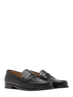 SCAROSSO Penny Loafers - Black - Calf