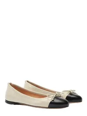 SCAROSSO Carla Ballet Flats - White - Calf