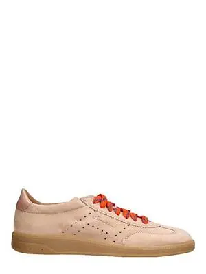 Santoni Suede Low-top Trainers - Pale Pink