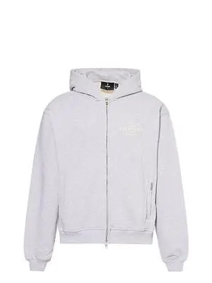 REPRESENT Owners Club Zip-up Cotton-jersey Hoody - Ash Grey