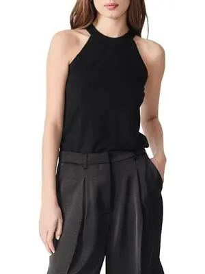 Deluc Cartaxo Halter Neck Sweater Tank - Black