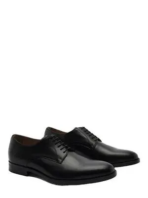 SCAROSSO Emilio Derby Shoes - Black Calf